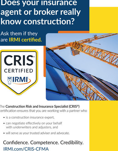 CFMA Building Profits - November/December 2024 CRIS® CERTIFIED IRMI